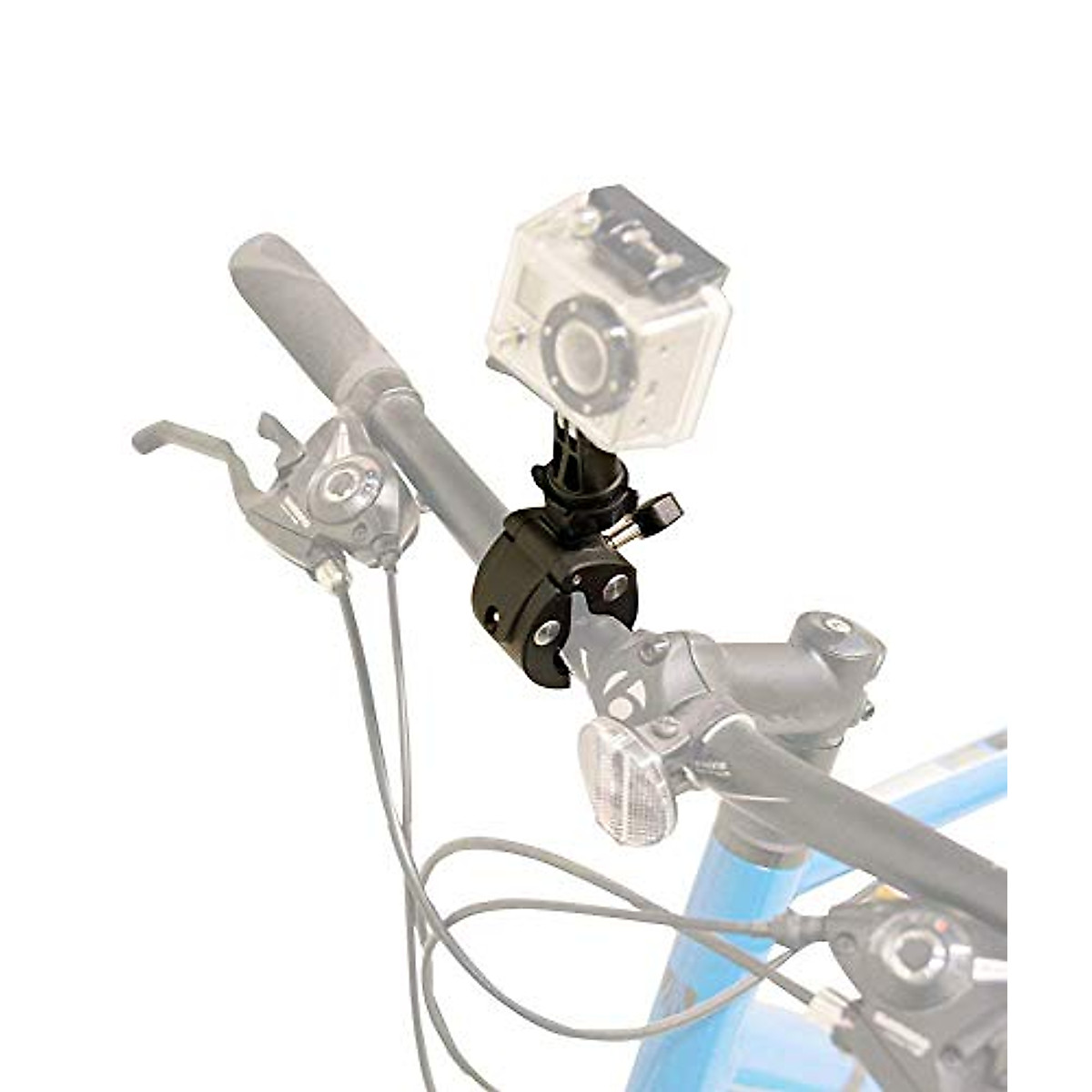 Heavy Duty Camera Handlebar Seat Post Clamp Mount Holder for Bike Motorcycle ATV Snowmobile Boat - Fits All GoPro Hero 9 8 7 Session Canon, Yi 4K, ASASO, Nikon, Sony, CASIO, Kodak and Other Cameras