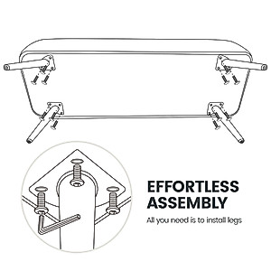 Yaheetech Ottoman 42 Inches Storage Bench with Storage Folding Polyester Boucle Bench Foot Stool Bench Hinged Stool Footstool Bench for Living Room Bedroom Entryway Gray