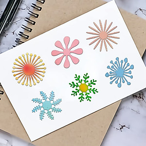 Estivaux Holiday Flowers Frame Die Cuts for Card Making, Floral Flowers Cutting Dies Sets Snowflake Dies Stencils Embossing Template for Scrapbooking DIY Cards Album Crafts Supplies