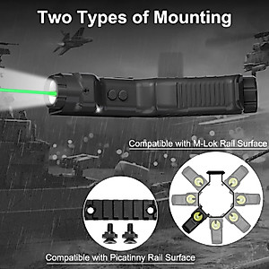 Green Laser Sight with 1000 Lumens Flashlight