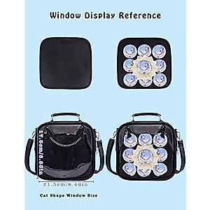 Soutrend Convertible Ita Bag for Anime Cosplay Pin Display Bag Cute Cat Women Purse Crossbody Shoulder Bag Satchel Lolita JK Bag Handbag Backpack Clear Bag with Insert