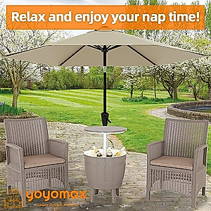 yoyomax 2 Pieces Outdoor Patio Furniture Set, Black