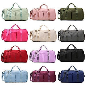 Konelia Small Gym Bag for Women and Men Waterproof Workout Sports Swimming Bag, Weekender Travel Duffle Bag with Shoe and Wet Clothes Compartments