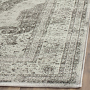 SAFAVIEH Vintage Collection Area Rug - 10' x 14', Grey & Multi, Oriental Traditional Distressed Viscose Design, Ideal for High Traffic Areas in Living Room, Bedroom (VTG158-770)
