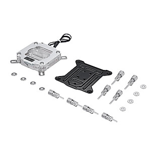 ASHATA CPU Waterblock,Richer-R Computer PC CPU Water Cooling Block Waterblock Liquid Cooler Copper Base with Temperature Display for