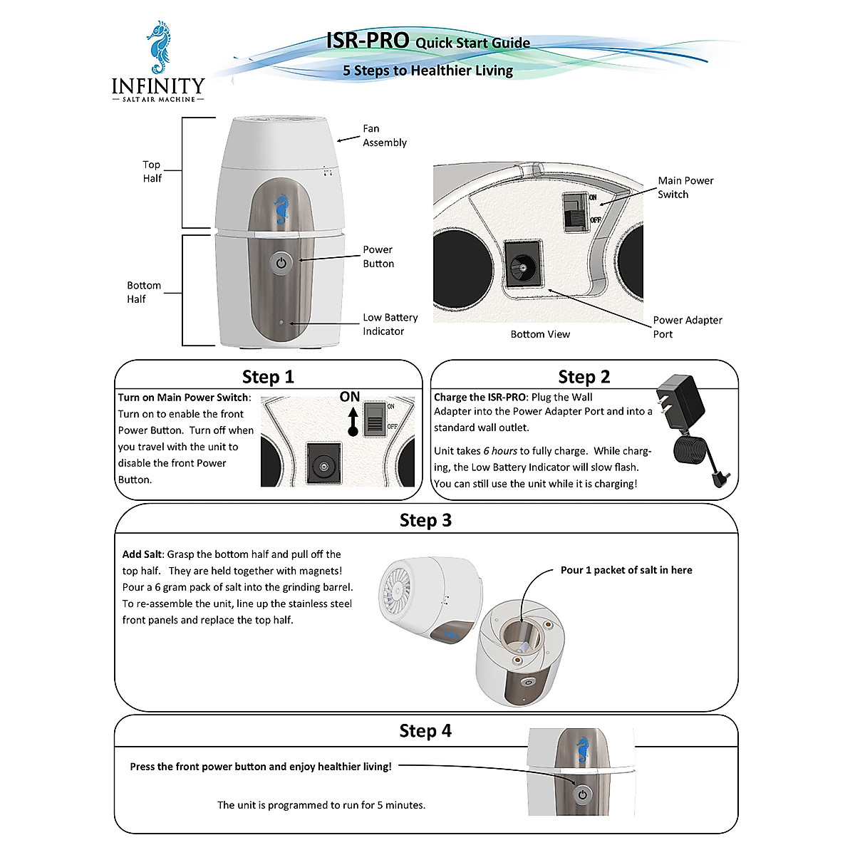 The Infinity Salt Air Machine – Halotherapy Salt Home Machine, Personal Halotherapy Machine, Spa at Home for Allergy Relief, Respiratory Therapy, Asthma Relief, Anxiety Relief, and More