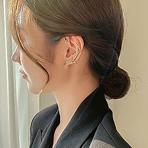 Vercret Gold Earrings Cuff for Women CZ Earring Ear Cuff for Friend, Sister, Daily Wearing