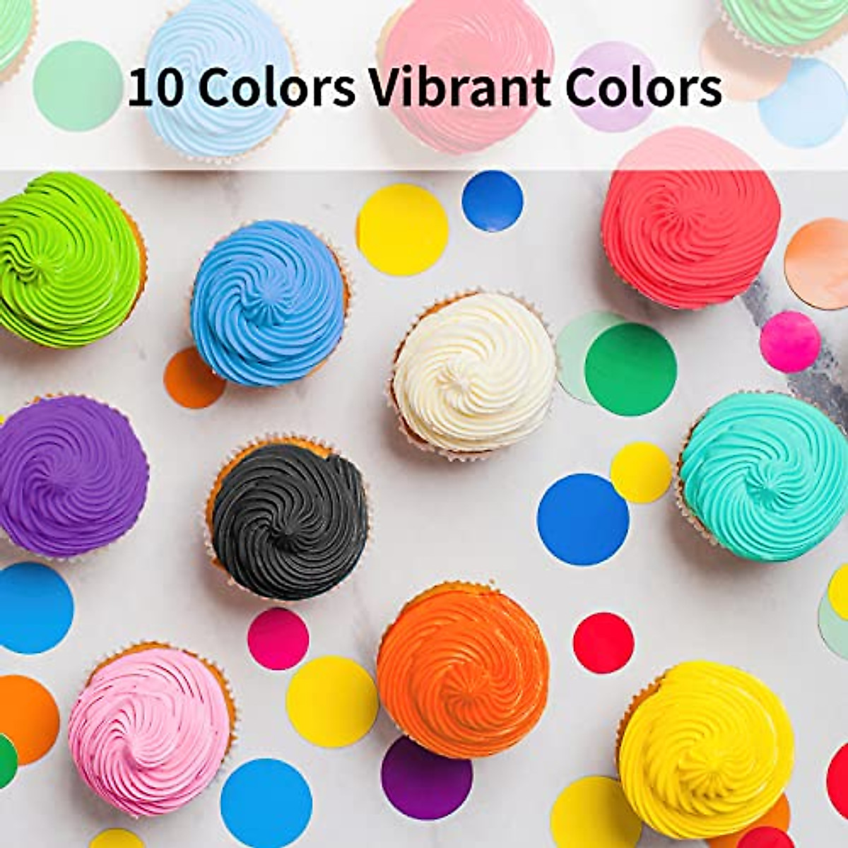Vibrant Gel Food Coloring Set - 10 Neon Edible Colors for Baking