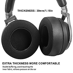 Gvoears Upgraded Ear Pads Replacement for Virtuoso RGB Wireless SE XT Headset compatiable with Corsair Virtuoso XT Gaming Headphone, Added Thickness, Brethable Mesh Fabric and Protein Leather