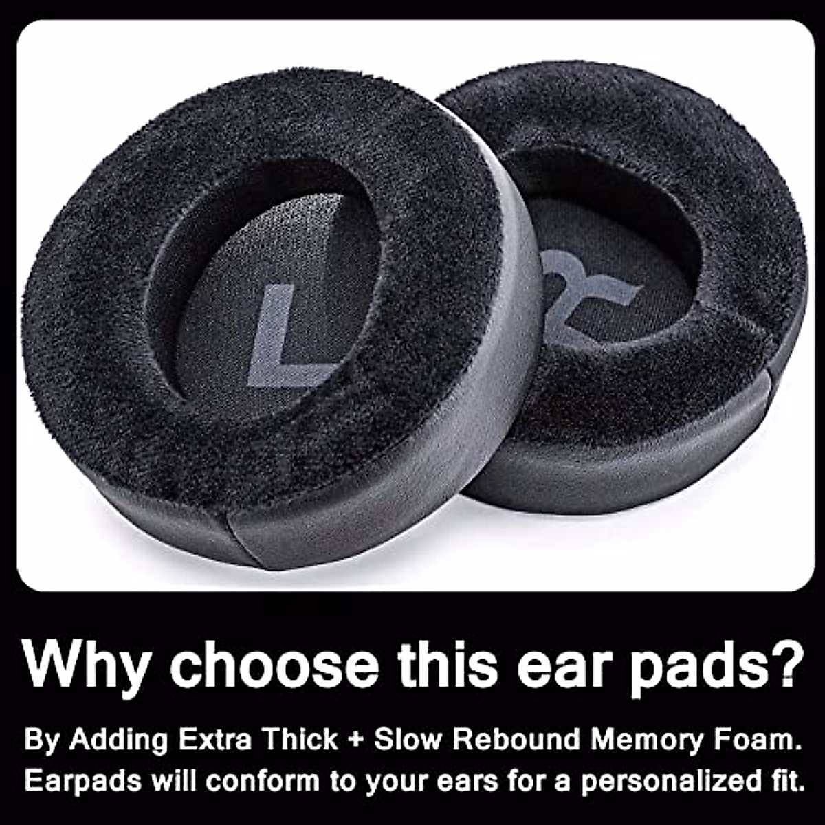 Sixsop Replacement Earpads for Fidelio X2HR X1S X2 X3 Over-Ear Headphones Hybrid (PU/Velour)