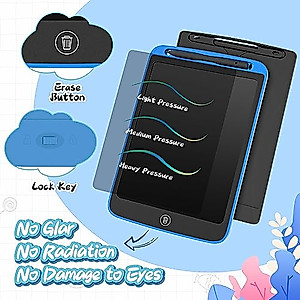 LCD Writing Tablet for Kids 10 inch 2 Packs, Doodle Board, Drawing Tablet for Toddler Girls/Boys Toys Learning Drawing Toy for 3 4 5 6 7 Years Old Kids, Dark Blue and Black