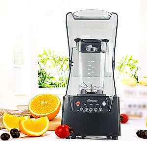 Commercial Quiet Blender, 2600 Watt Professional Countertop Blender with 80oz Pitcher And Self-Cleaning High-Speed Blenders for Puree, Ice Crush, Shakes And Smoothies, Black