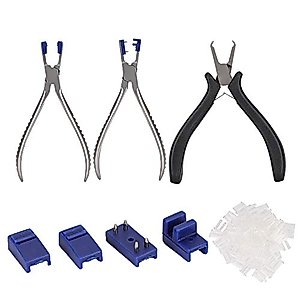 DAUERHAFT 3pcs Stainless Steel Rimless Eyeglasses Plier,Optical Eyeglasses Adjusting Pliers Repairing Kit,with Bag,for Eyeglasses Repair