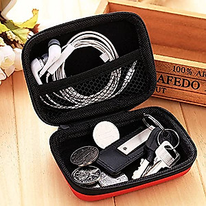 ZOSTLAND Cute Blue Alien ET Portable Storage Box, Electronics iPhone Accessories Organizer Bag EVA Carrying Case for Earphone Earbuds Wireless Headset U Disk Coin Key Earphone (Medium Stitch)