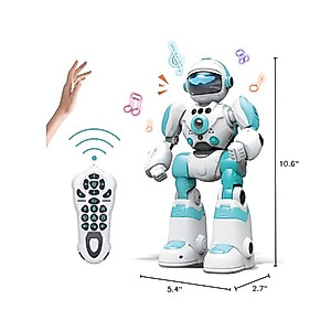 VATOS Robot Toys for Kids, Remote Control Robot with Record Voice & Gesture Sensing Control, Rechargeable Programmable Music Dancing Functions Cool Birthday Gift for Toddler Boys Age 3 4 5 6 Years Old