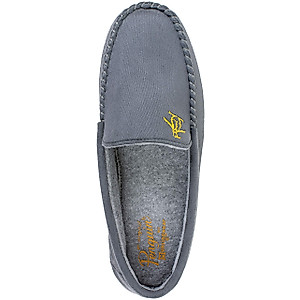 Original Penguin Mens Slippers, Microsuede Venetian Moccasin Slipper, Grey Plaid, Men's Size 10