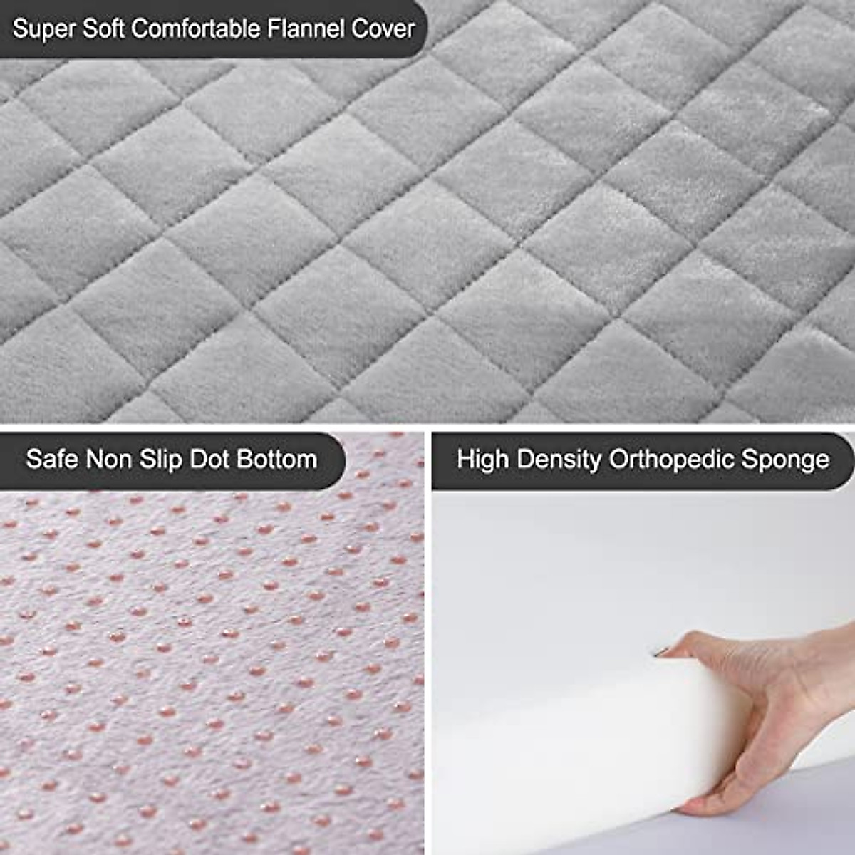 Dog Beds for Large Dogs Orthopedic Foam Jumbo Dog Bed Mattress 47 inch Joint Relief Pet Sleeping Mat, Non Slip Removable Washable Cover