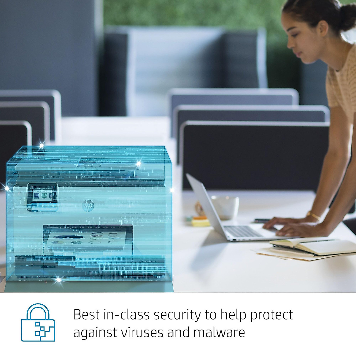 HP OfficeJet Pro 9025 All-in-One Wireless Color Printer, Single-pass (Automatic) Document Feeder & Two Paper Trays, Smart Home Office Productivity, Instant Ink, Works with Alexa (1MR66A)