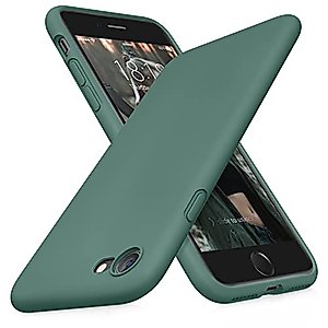 DTTOCASE for iPhone SE Case 2022/2020, iPhone 8 Case, iPhone 7 Case, Liquid Silicone Phone Case for iPhone SE 8 7 4.7 Inch, Colorful Silky-Soft Protective Cover for Girls Boys,and Women,Midnight Green