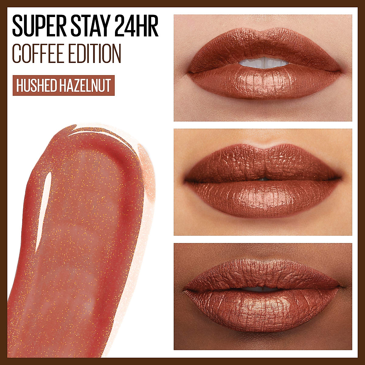 Maybelline SuperStay 24, 2-Step Liquid Lipstick, Coffee Edition, Hushed Hazelnut