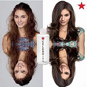 CELEBRITY KERATIN Hair Treatment Conditioning Straightening Keratin Proteins Amino Acids Argan Castor Oils Repair Damaged Color Treated Curly Straight Coarse Thin Hair