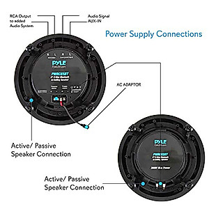 Pyle Ceiling and Wall Mount Speaker - Wireless Bluetooth 8” Dual 2-Way Audio Stereo Sound Subwoofer Kit with, 360 Watts, in-Wall & in-Ceiling Flush Mount for Home Surround System - Pyle PWRC85BT