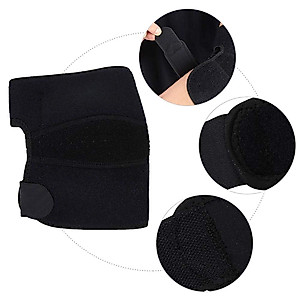 Zer one Fitness Elbow Brace Compression Support Sleeve for Tennis Elbow Sports Elbow Support Pad Guard Strap (Black)