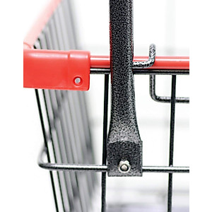 Heavy Duty Household & Commercial Charcoal Grey Cart with U- Handle (Red Trim) (Red)