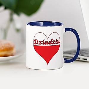 CafePress Dziadziu Polish Heart Mug Ceramic Coffee Mug, Tea Cup 11 oz