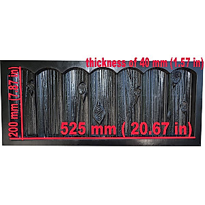 Concrete Mold Edge Stone Mold Log Edging Border ABC Plastic Sold 1 Piece (Br12-Small)