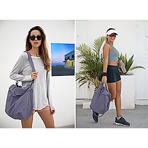 ODODOS 19L Multi Hobo Bags 2.0 with 2 Straps for Women, Totes Handbags, Crossbody Shoulder Bags, Dark Lavender