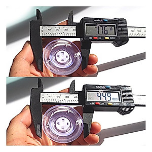 DANXQ Full Transparent Strong Screw Nut Pull Suction Cup Hand Tighten Adjustment Sucker with Press Cap Nut, 6 Piece/Pack (4.5CM-Clear)