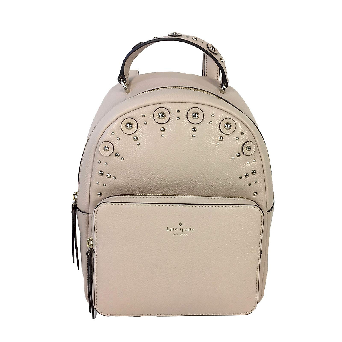 Kate Spade Studded Leather Mini Nicole Backpack, Warm Beige