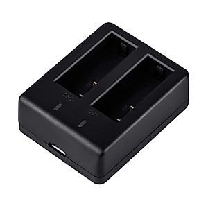 CAMWORLD Action Camera Battery, 2 x 1050 Rechargeable Sport Camera Batteries Dual Charger Compatible with Action Camera ACT74A/X20C/X35