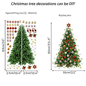 TOARTi Christmas Wall Sticker Merry Christmas Wall Decals Christmas Trees Decal Xmas Holiday Decoration Christmas Party Supplies Christmas Trees Sticker Stickers