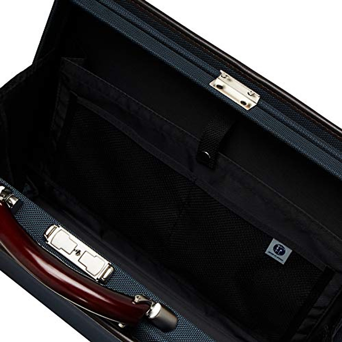 CHRISTIAN GEORGES(クリスチャンジョルジュ) Wooden Dares Bag, Japan, Made in Toyooka, CG2108, Navy (16.1 inches)