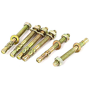 Expansion Screw, Stainless Steel Expansion Bolts, Screws, Screws, Yellow Zinc Plated Expansion Bolt Anchors Gecko Car Repair Bolts M6x60mm 6pcs (Color : Multiple Colors) (Color : Multiple Colors)