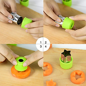 Hhyn Sandwich Cutters Set for Kids, Mickey Mouse, Dinosaur, Star, Heart Shapes and Mini Vegetable Fruit Cookie Cutters Food Mold for Holiday and Party