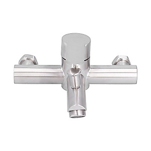 Fdit Faucet Brushed Stainless Steel Bathroom Shower Valve Bathtub Household Triple Towel Rings