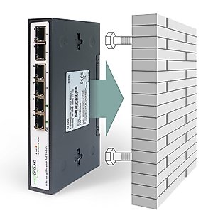 1500ft Long Range PoE+ Switch, PoE Extension with Continuous Run of cat5e/cat6, Fast Ethernet 10/100Mbps, 30W IEEE802.3at/af