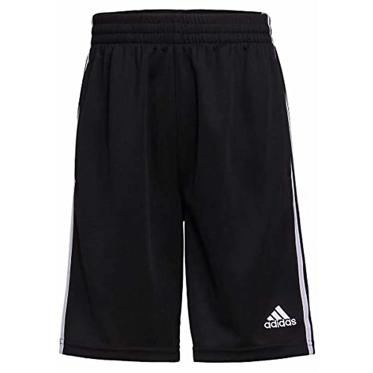 adidas Youth 2-Pack 3 Stripes Short (Large 14/16, Black/White & Dark Grey/Black)