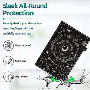All-New Amazon Fire HD 8 and Fire HD 8 Plus Tablet Case (10th Gen 2020 & 12th Gen 2022), Slim Folding Stand Cover with Auto Wake/Sleep, Black Moon Sun Phase