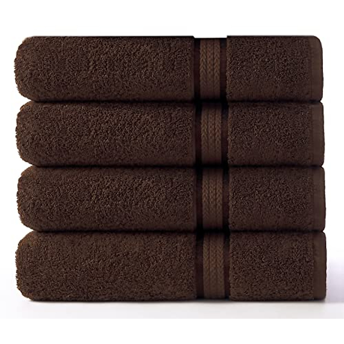 COTTON CRAFT Ultra Soft Oversized Bath Towels - 4 Pack Extra Large Bath Towels - 30x54 - Absorbent Everyday Luxury Hotel Spa Gym Shower Beach Pool Camp Dorm - 100% Cotton - Easy Care - Chocolate Brown