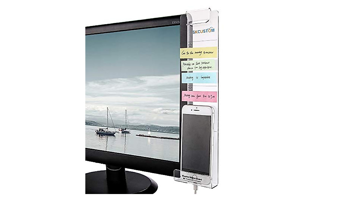 Quadow Monitor Message Boards for Desk Organization & Phone Holder