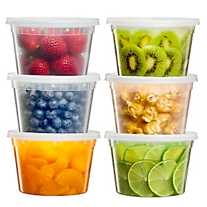 ZEML 16 oz. Deli Food Storage Containers With Leak-proof Lids - 24 Sets