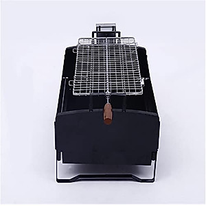 TAMYID Charcoal Grills, Bbq Rotary Grill Family Camping Portable Small Barbecue Oven Detachable Outdoor BBQ Grill Outdoor Kitchen