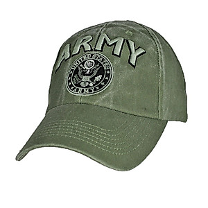 EAGLE CREST U.S. Army Emblem Men's 3D Baseball Cap, OD Green