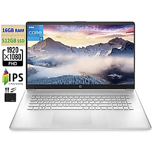 2022 Flagship HP 17.3-inch IPS FHD Laptop Computer, Intel Core i5-1135G7, Quad Core up to 4.2 GHz, Iris Xe Graphics, 16GB RAM, 512GB PCIe SSD,Backlit Keyboard, WiFi 5, Webcam, Windows 11+BundledCables