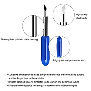 CJRSLRB 60Pcs 60° Deep Cut Replacement Blades for Cricut Explore Air 2/Air 3/Maker/Maker 3/Expression Cutting Machines, Fine Point Deep Cut Blade Fit for Thick Vinyl Fabric Cutting