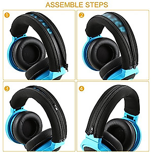 Kraken Headband Cover, JARMOR Replacement Head Band Protector with Zipper [ Easy Installation ] for Razer Kraken Headphones ONLY (Black)